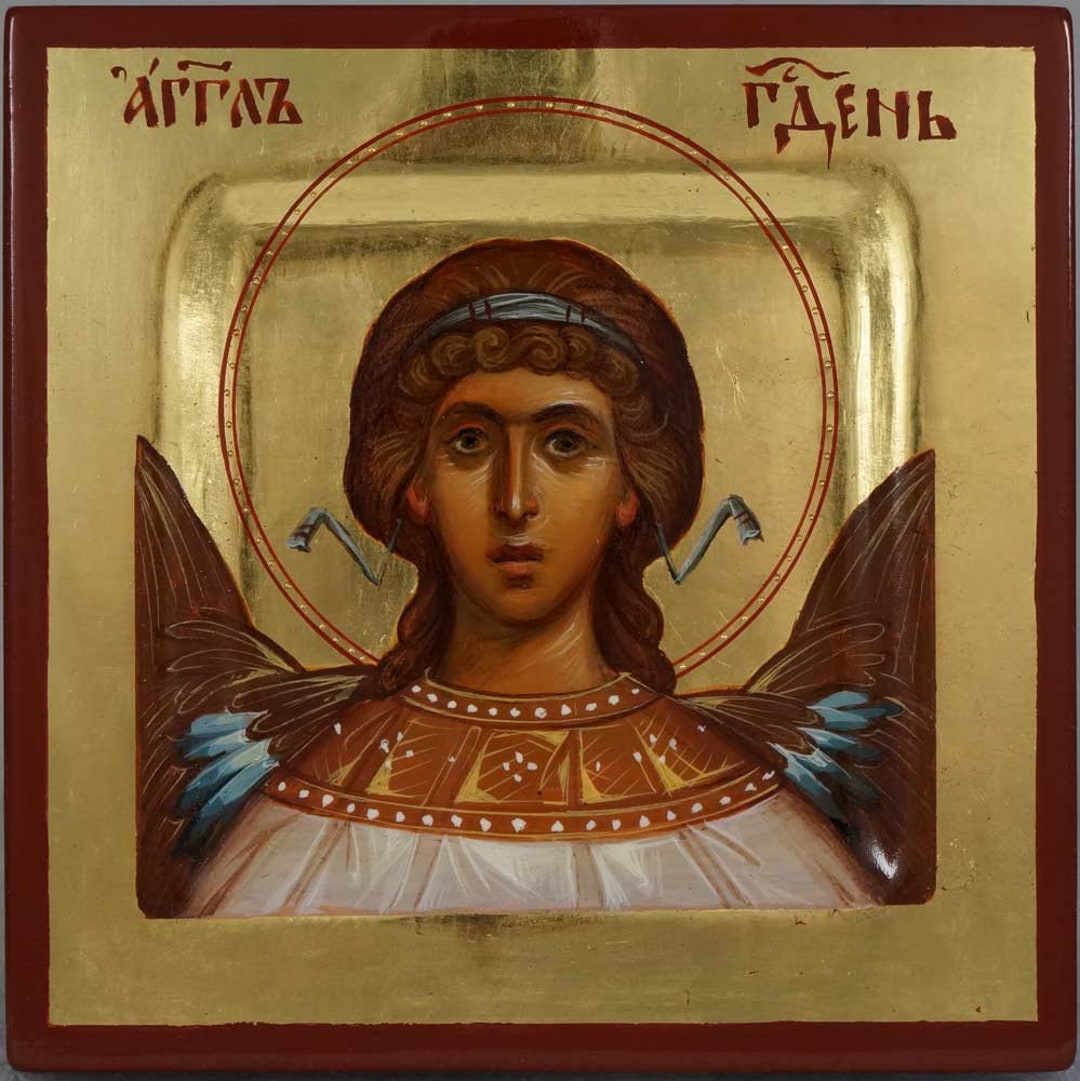 Angel of God Hand-painted Icon Byzantine Orthodox Icon Miniature ...