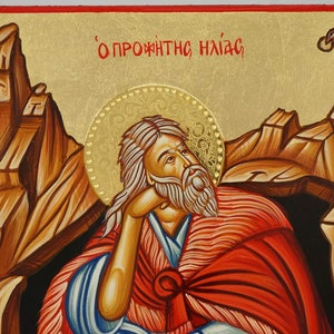 Prophet Elijah Icon Hand-painted Greek Orthodox Original Christian Art ...