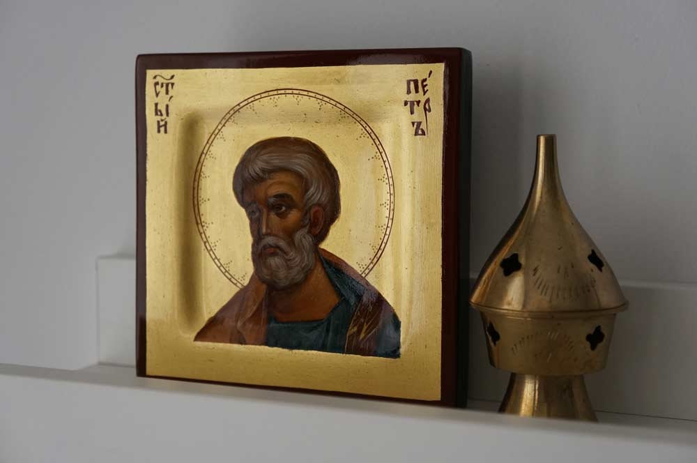 St Peter the Apostle Hand-painted Icon Byzantine Orthodox Icon of Saint ...