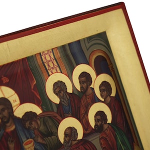 Last Supper Icon - Raised Border Greek Orthodox Icon | Handmade on ...