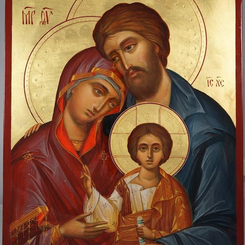 Hand Painted Byzantine Icon of Saint Joseph - Etsy