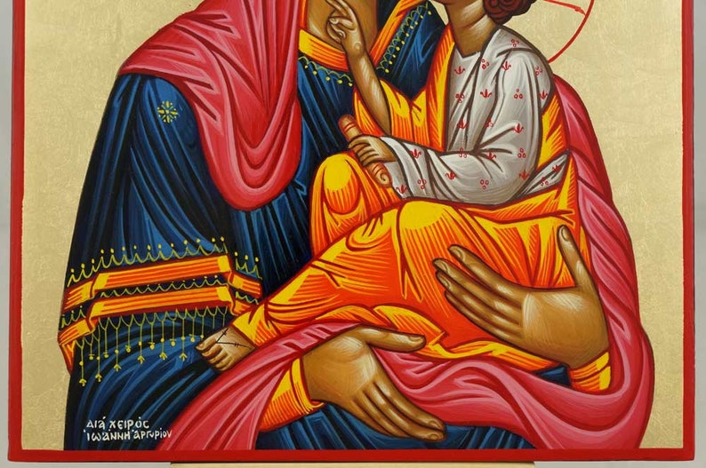 Virgin Mary Tenderness Icon Theotokos Tender Mercy Icon - Etsy