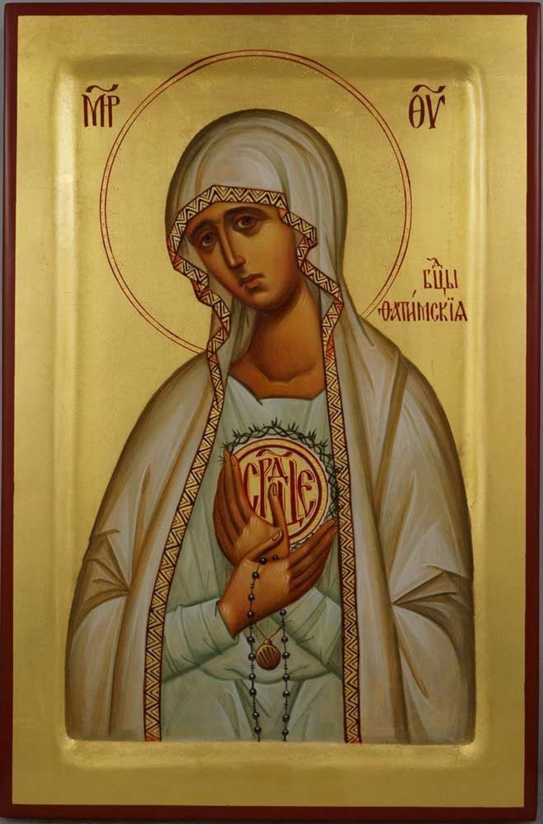Our Lady of Fatima Icon Hand-painted Byzantine Orthodox Catholic MADE ...