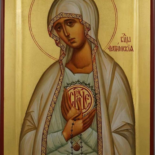 Our Lady of Fatima Icon Hand-painted Byzantine Orthodox - Etsy