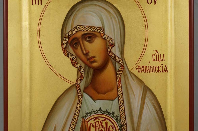 Our Lady of Fatima Icon Hand-painted Byzantine Orthodox - Etsy