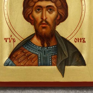 Saint Theodore Tiron (tyron) Hand-painted Icon Byzantine Orthodox Icon ...