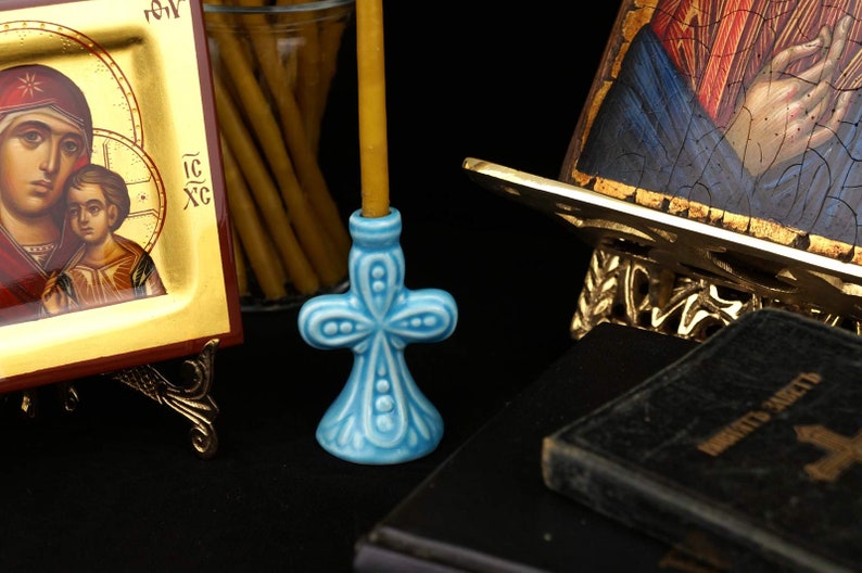 Cross Shape Ceramic Candlestick Cross Design Ceramic Candle - Etsy