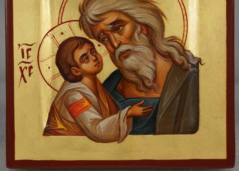 Righteous St Simeon the God-receiver Hand-painted Icon Byzantine ...