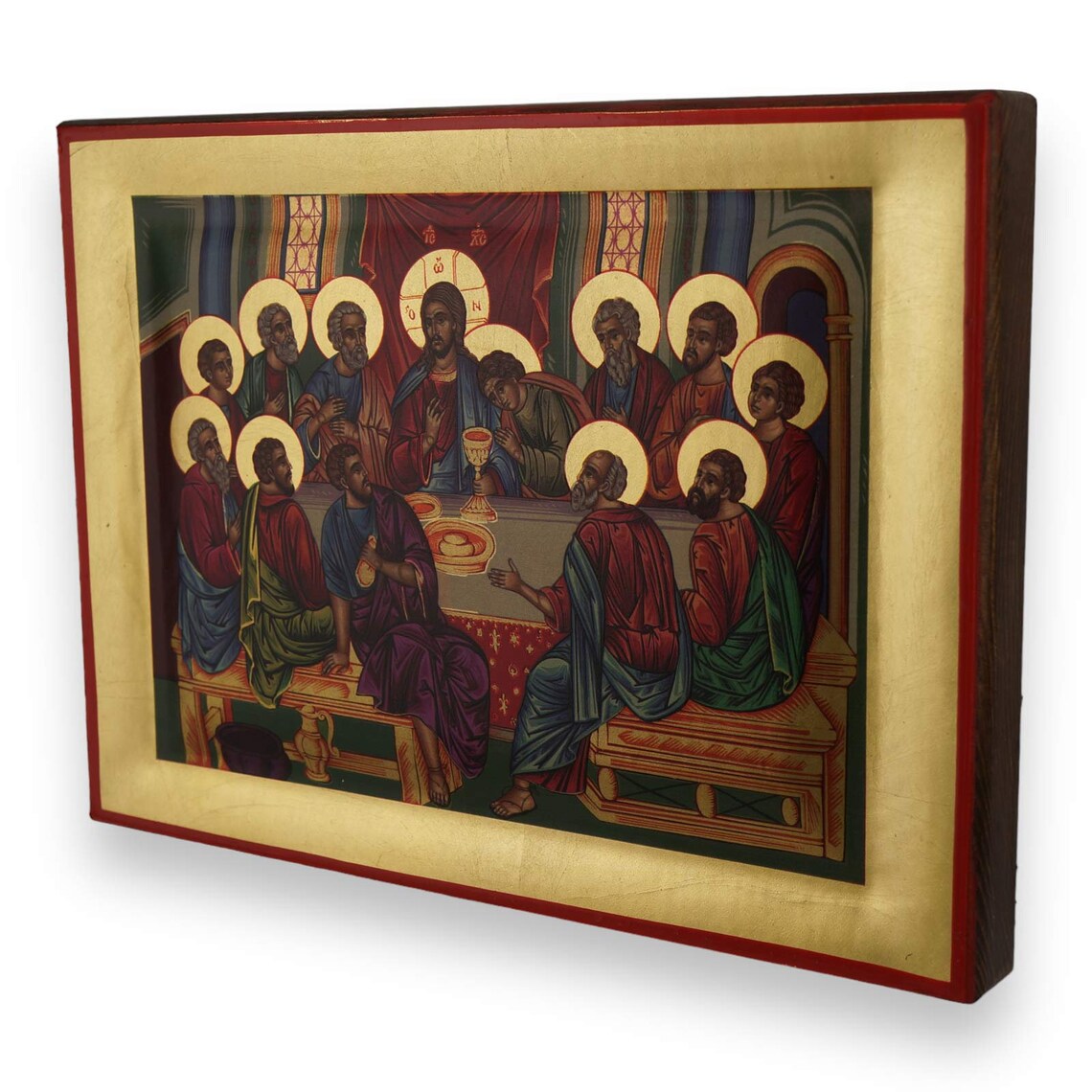 Last Supper Icon - Raised Border Greek Orthodox Icon | Handmade on ...