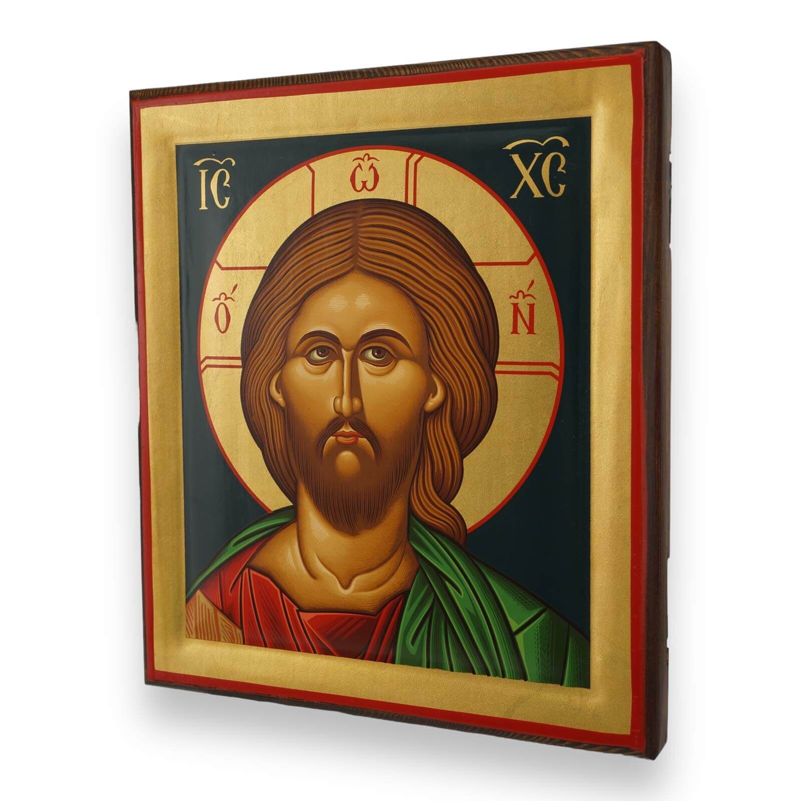 Jesus Christ Icon - Raised Border Greek Orthodox Icon | Handmade on ...