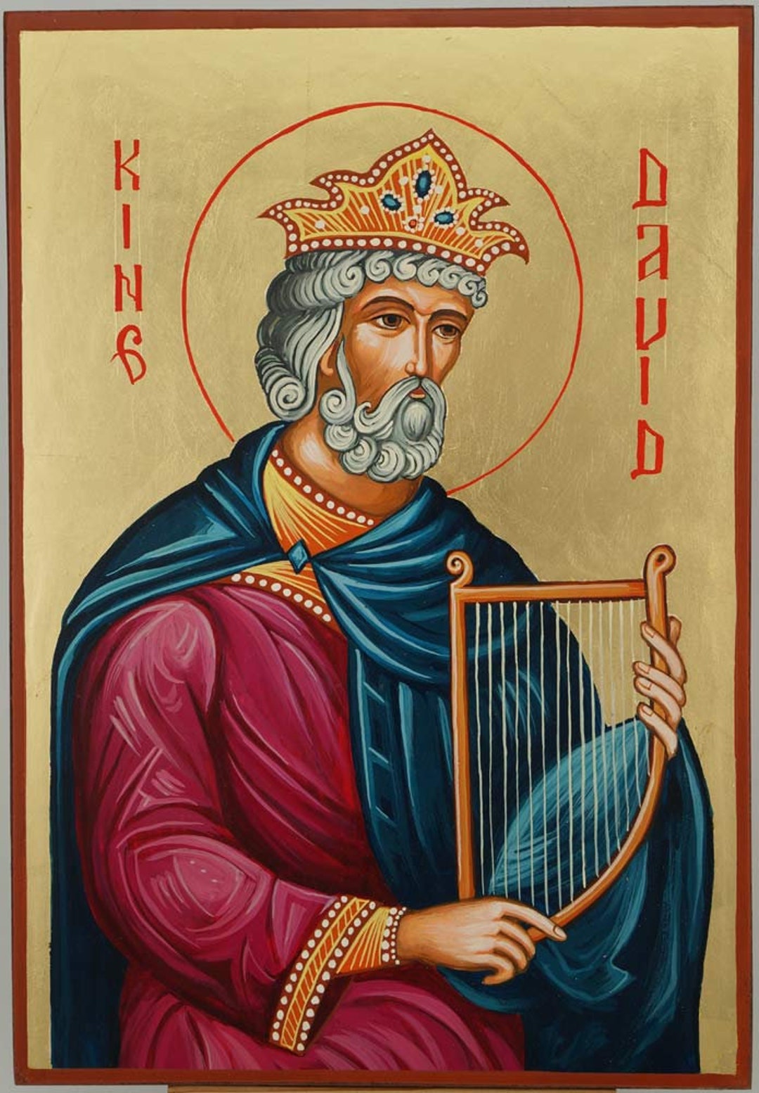 Prophet King David Icon Hand-painted Orthodox Christian Byzantine Gift ...