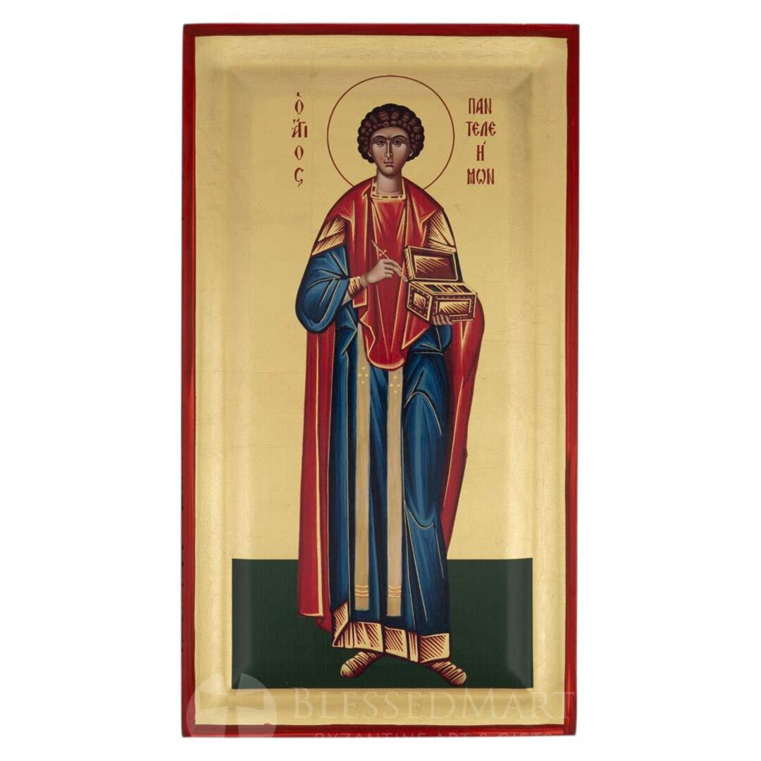 Saint Panteleimon Icon – Orthodox Art | Gift-boxed - Etsy