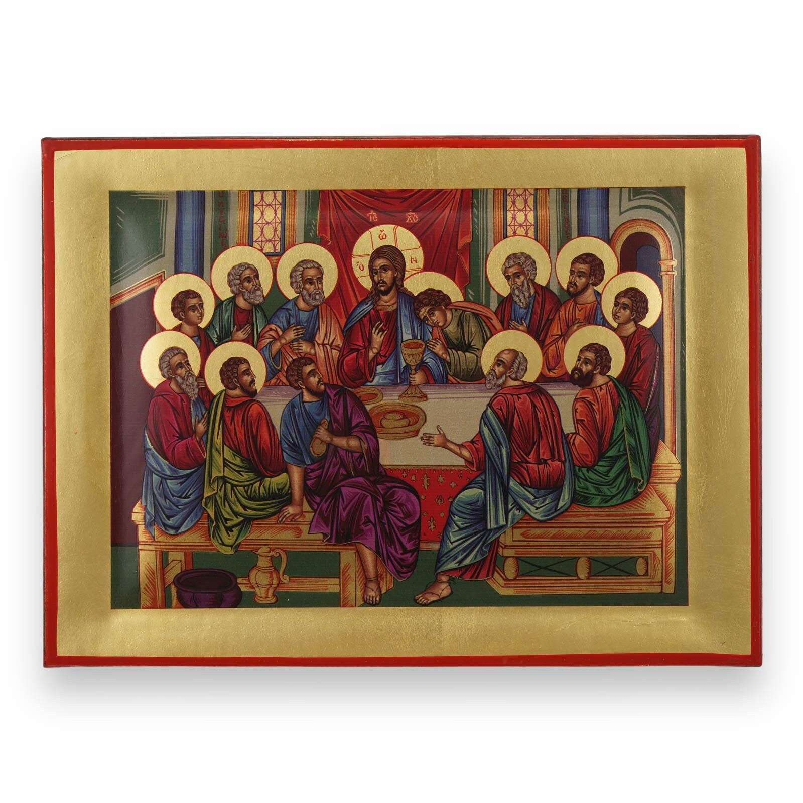Last Supper Icon - Raised Border Greek Orthodox Icon | Handmade on ...