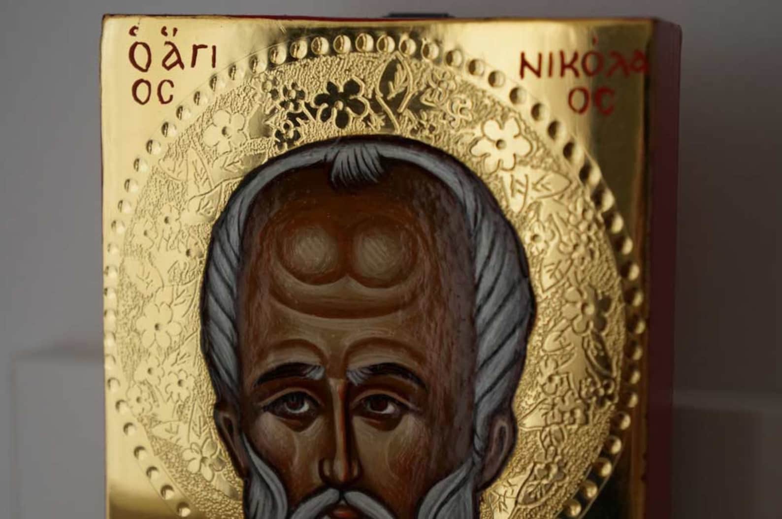 Saint Nicholas of Myra Icon Nikolaos Icon Hand-painted - Etsy