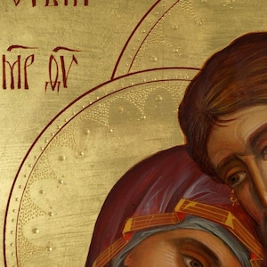 The Holy Family Saint Joseph Theotokos Jesus Christ Hand-painted Icon ...