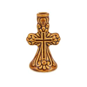 Cross Design Ceramic Candle Holder Cross Shape Ceramic Candlestick ...