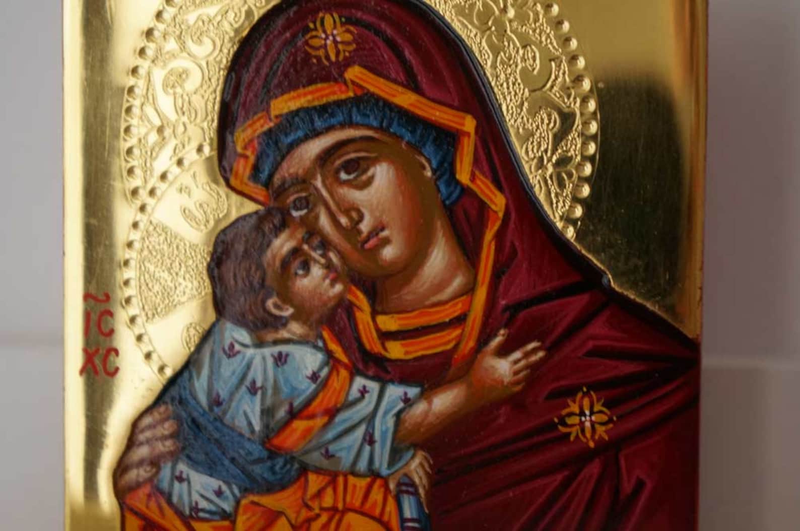 Virgin of Tenderness Icon Theotokos Eleusa Icon Hand-painted - Etsy UK