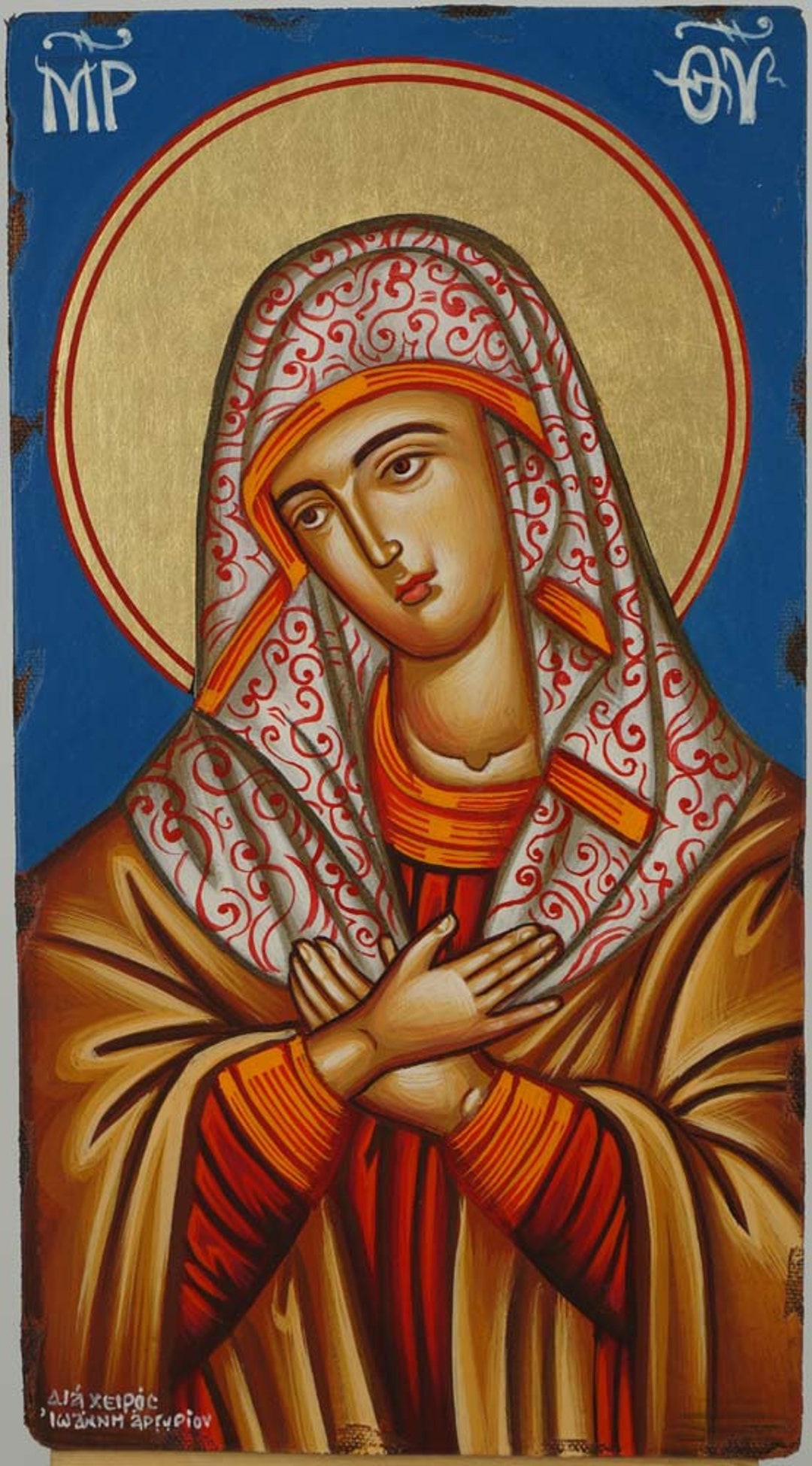 Virgin Mary Extreme Humility Icon Hand-painted Orthodox Christian ...