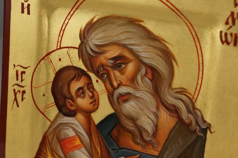 Righteous St Simeon the God-receiver Hand-painted Icon | Etsy