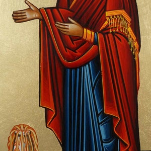 Theotokos Gerontissa Icon: Hand-painted Greek Orthodox Icon on Wood - Etsy