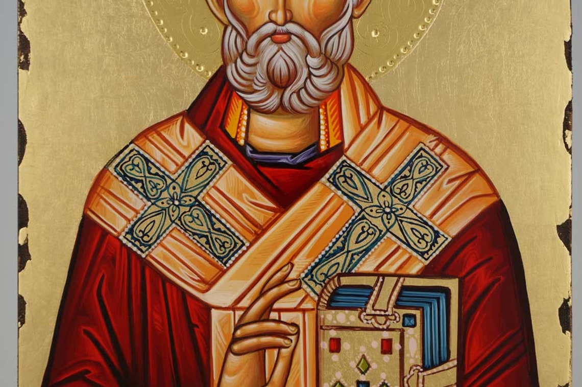 St Nicholas Icon Orthodox Icon Saint Nicholas Christian Art | Etsy