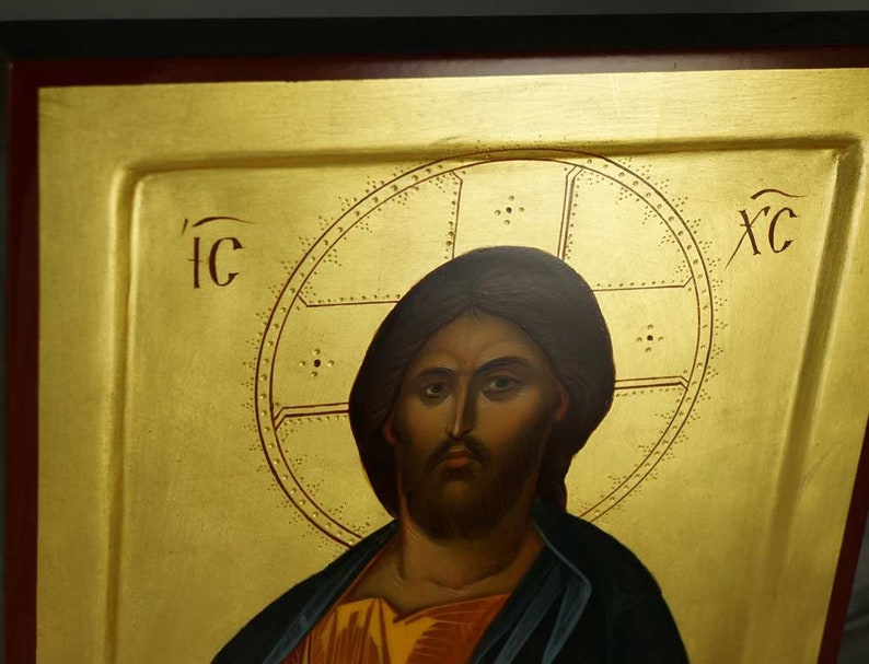 Jesus Christ Pantocrator Hand-painted Icon Byzantine Orthodox Icon MADE ...
