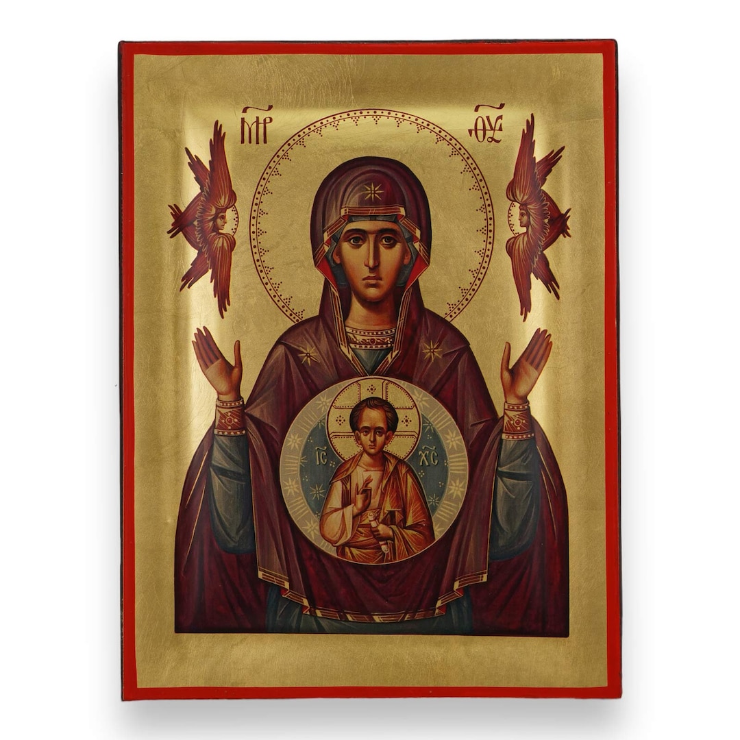 Our Lady of the Sign Icon (yordan) - Premium Quality Handmade Orthodox ...