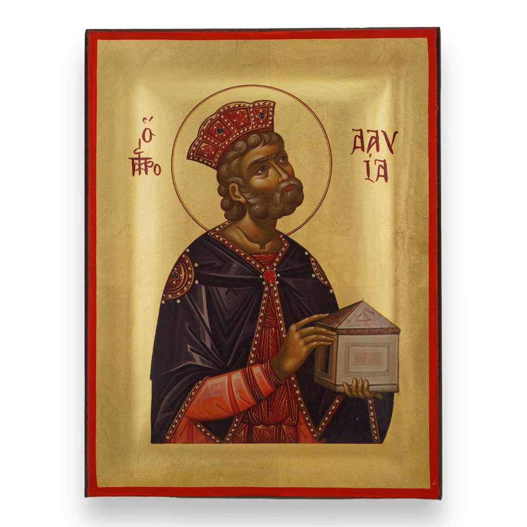 King David Icon: Handmade Christian Orthodox Art on Solid Wood - Etsy UK