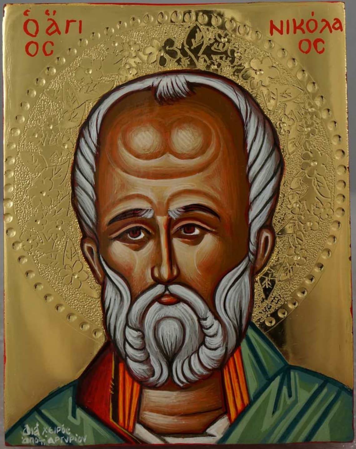 Saint Nicholas of Myra Icon Nikolaos Icon Hand-painted - Etsy