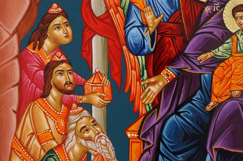 Adoration of the Magi Hand-painted Greek Orthodox Icon - Etsy