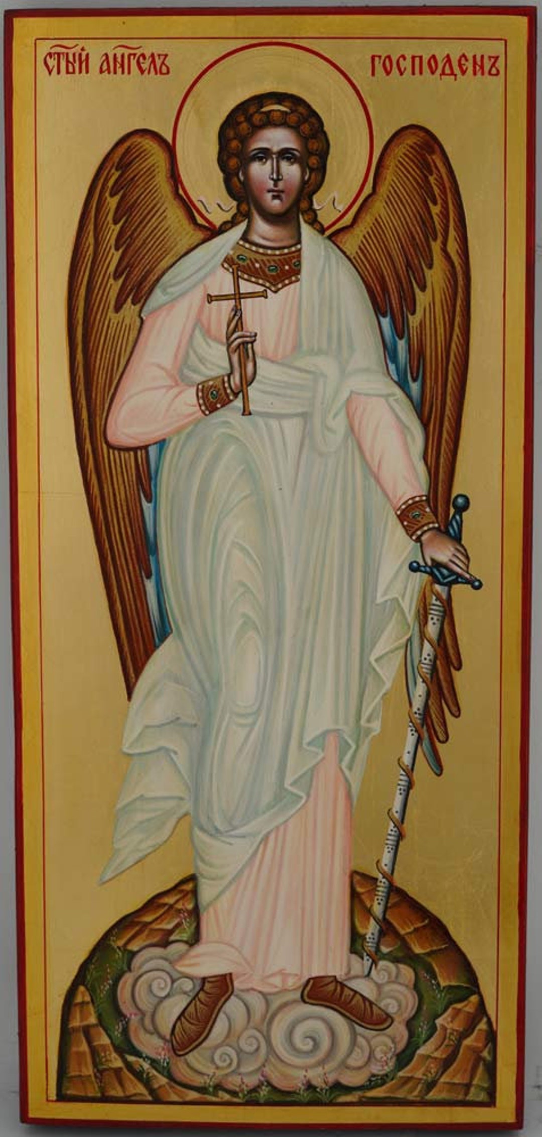 Angel of God Icon (full Body) Hand-painted Orthodox Christian Byzantine ...
