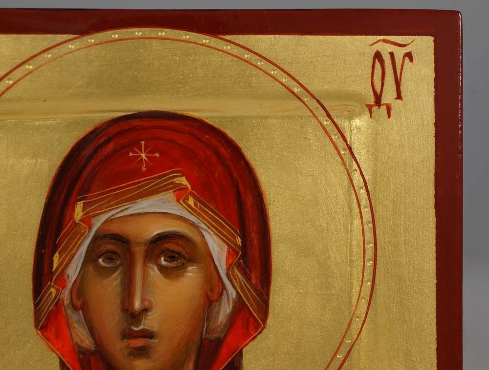 Theotokos Hand-painted Icon Byzantine Orthodox Icon of Virgin Mary MADE ...