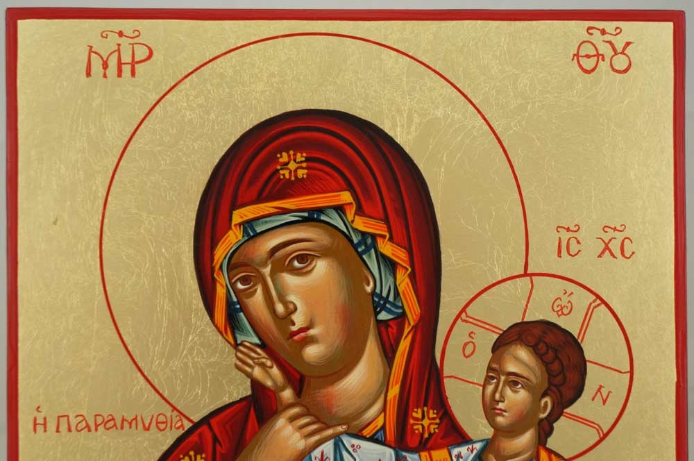 Theotokos Paramythia Virgin Mary Icon Hand-Painted Orthodox | Etsy