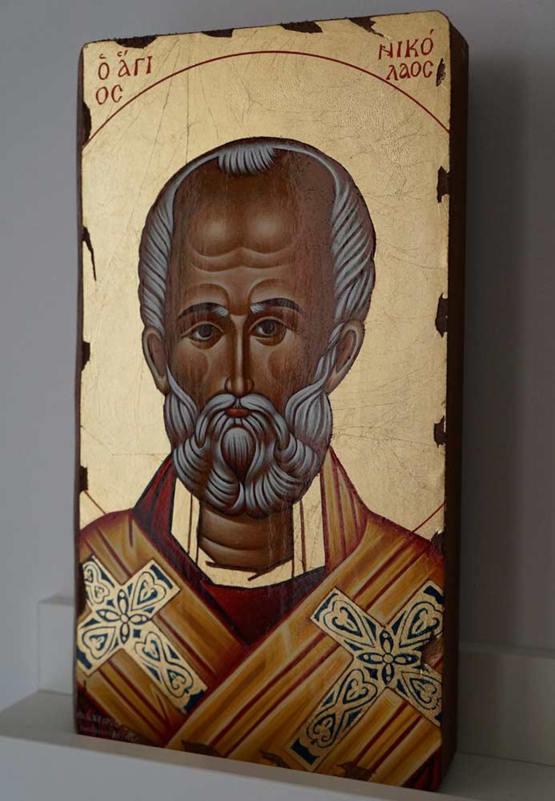 St Nicholas Greek Orthodox Icon Saint Nicholas Christian - Etsy