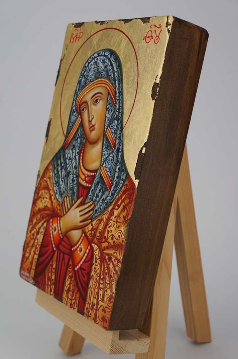 Virgin Mary Extreme Humility Icon Hand-painted Greek Orthodox - Etsy UK