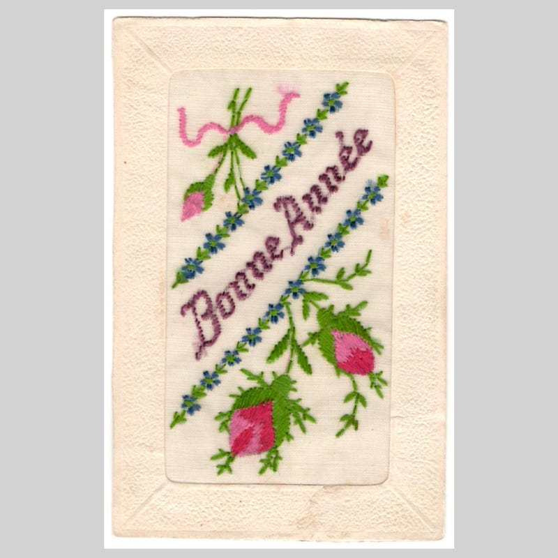 Embroidered Postcard - Etsy