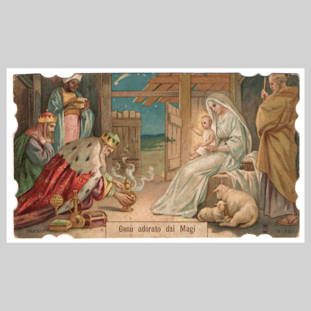 Antique Italian Religious Catholic Holy Card European Prayer Card ...