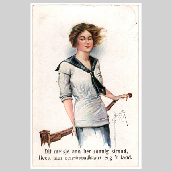 Sailor Postcard - Etsy