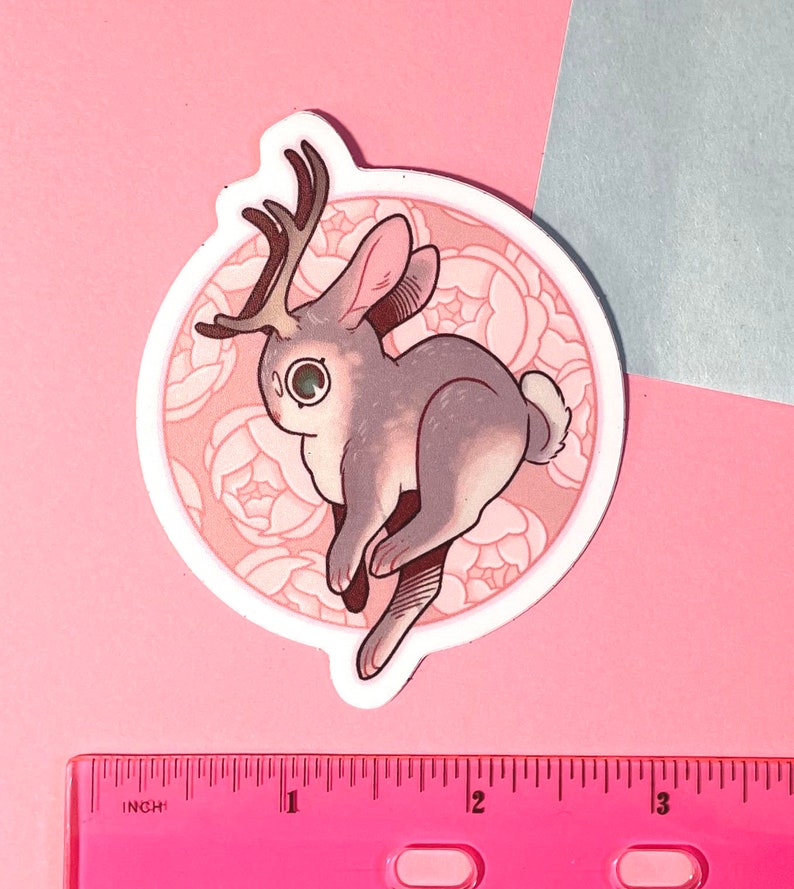 Jackalope Sticker Cute Vinyl Decal - Etsy