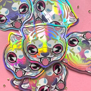 Holographic Tiger Sticker | Vinyl Laptop Decal - Etsy