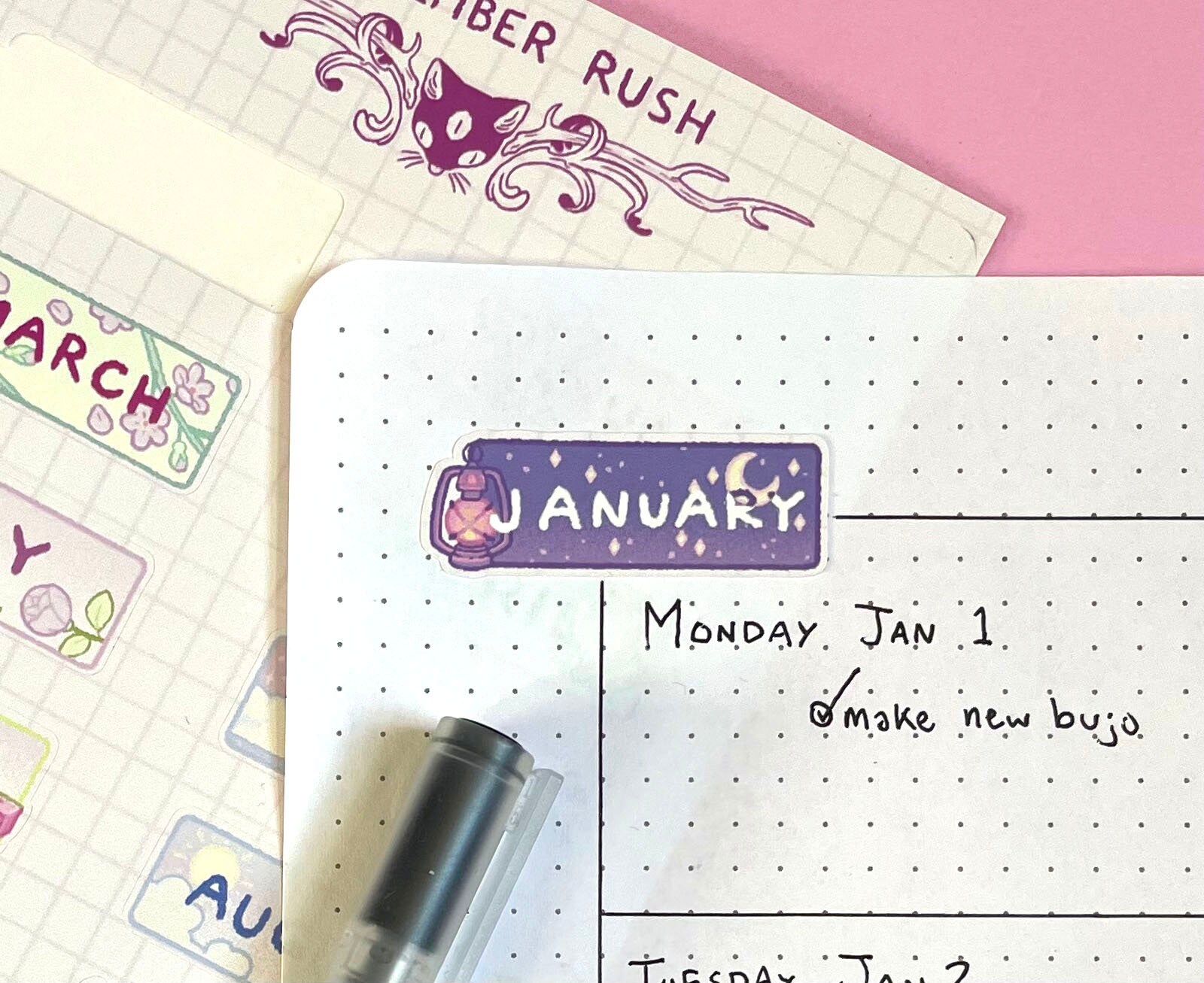 Month Label Stickers Cute Planner Bullet Journal Agenda Stickers ...