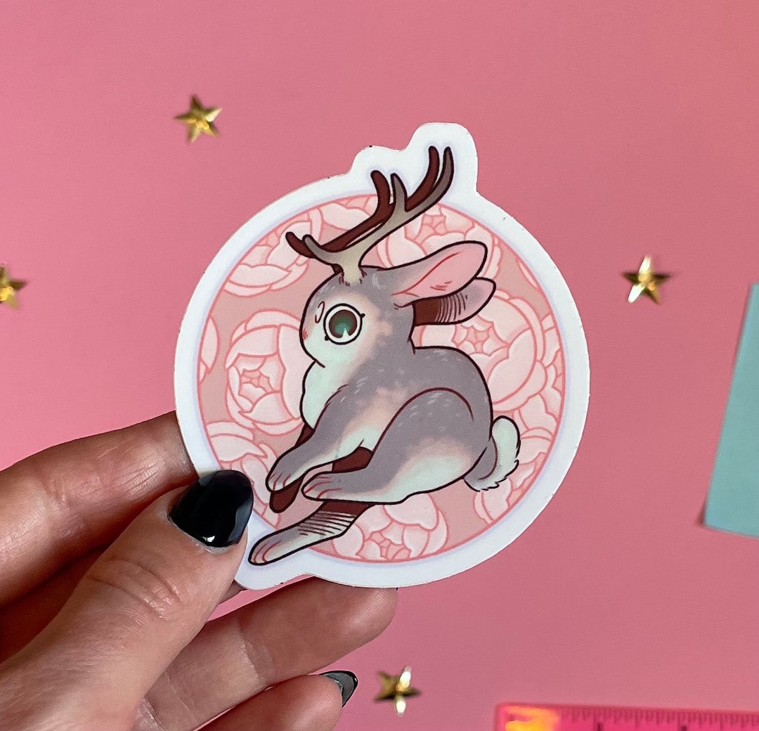 Jackalope Sticker | Cute Vinyl Decal - Etsy