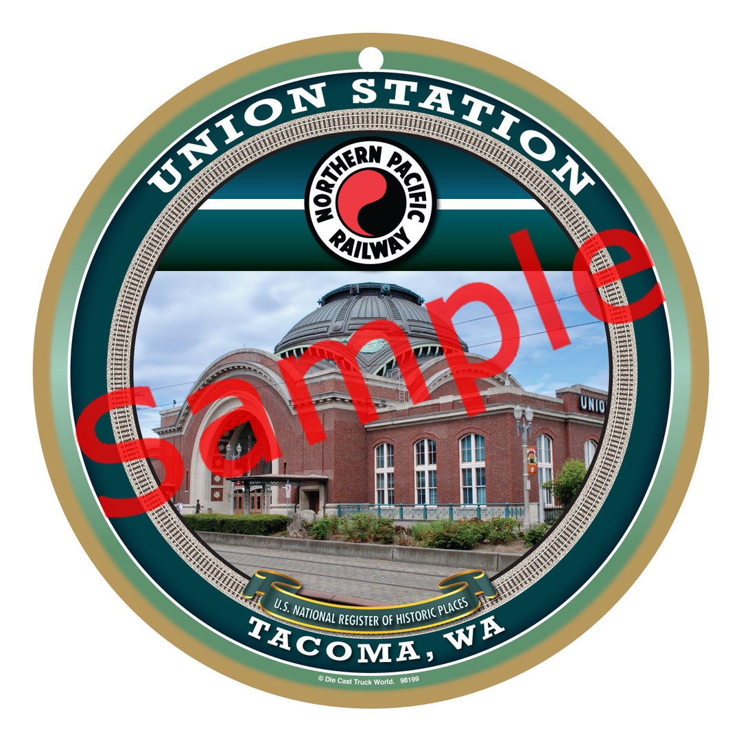 Northern Pacific Railroad Logo / Union Station Tacoma, WA Wood Plaque ...