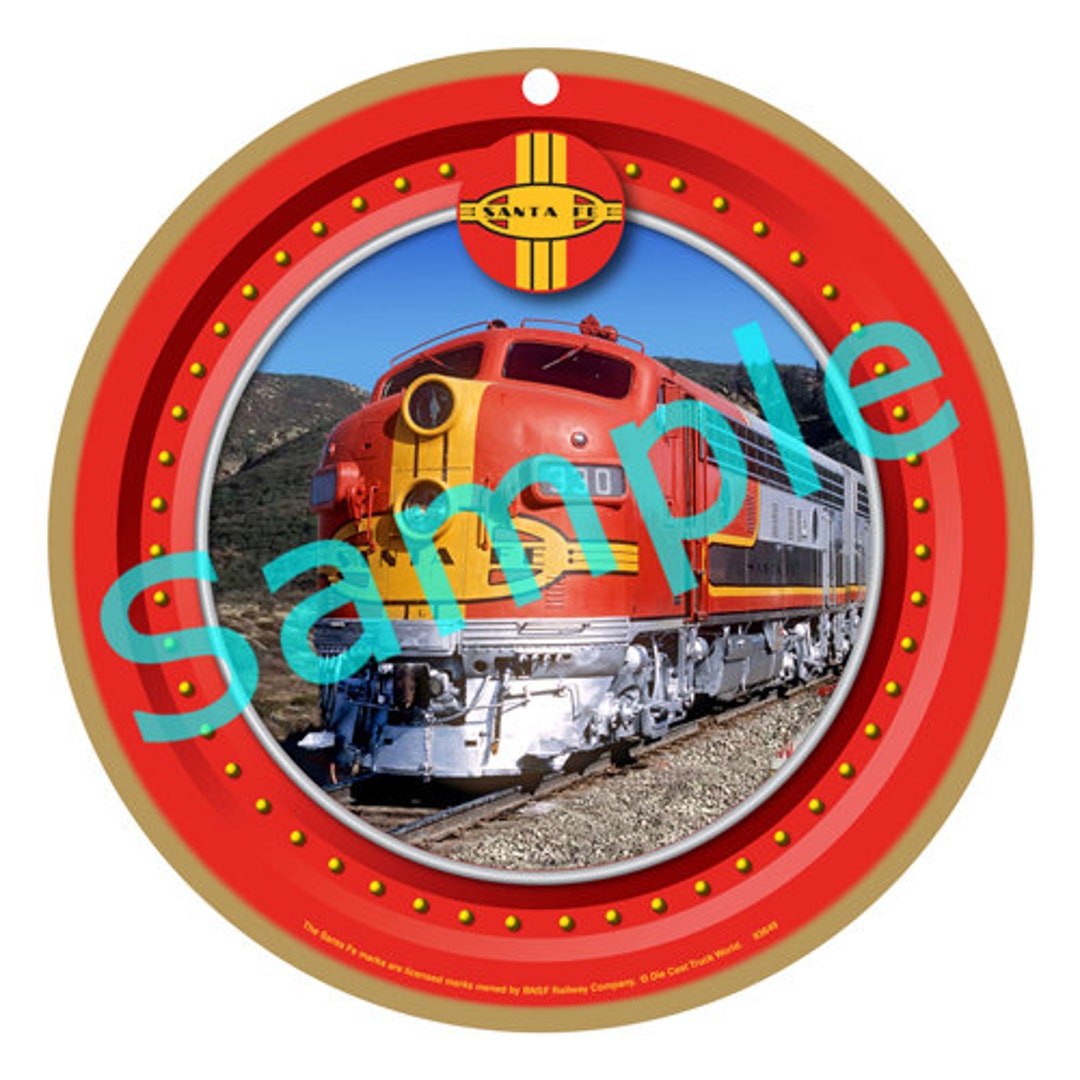 Santa Fe Railroad Red Train / Logo Wood Plaque / Sign - Etsy