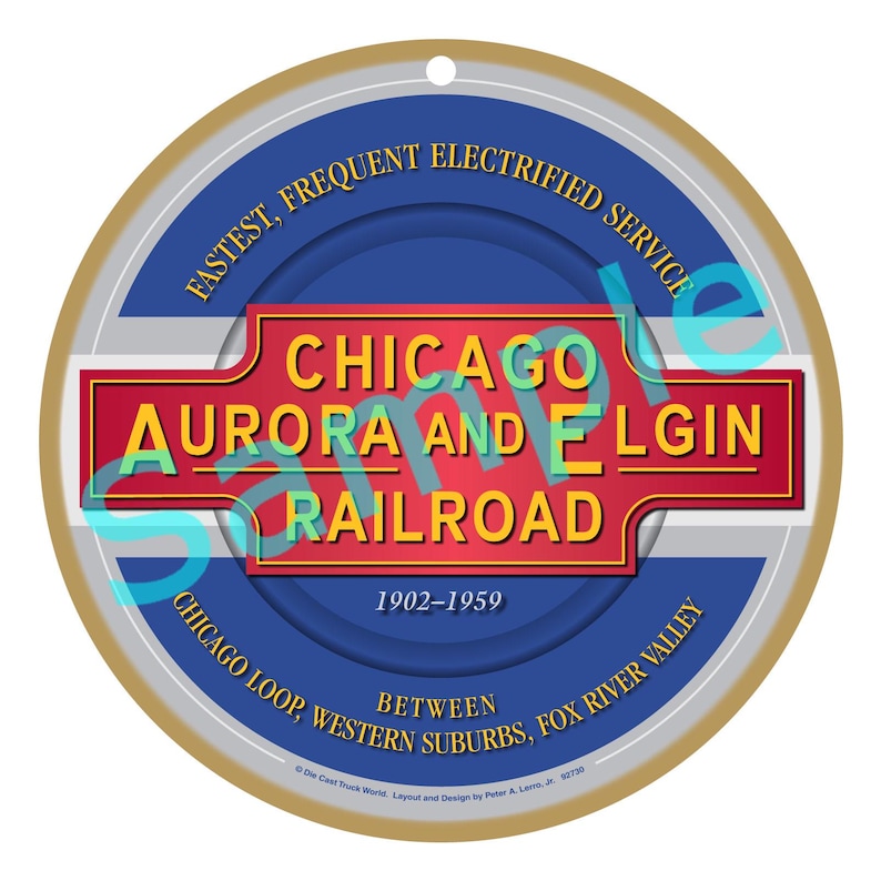 Chicago, Aurora & Elgin Railroad Logo Wood Plaque / Sign - Etsy