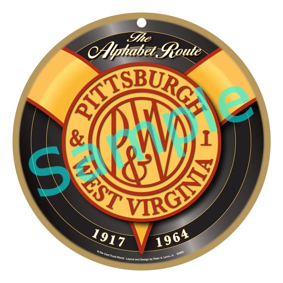 Pittsburgh & West Virginia Railroad Logo Wood Plaque / Sign - Etsy