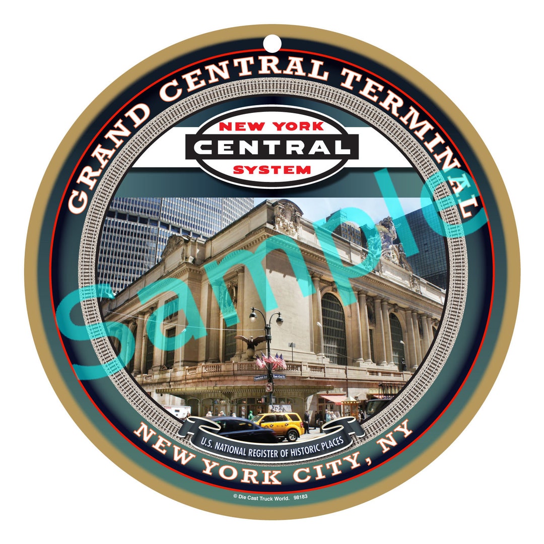 New York Central Railroad Logo / Grand Central Terminal Wood Plaque ...