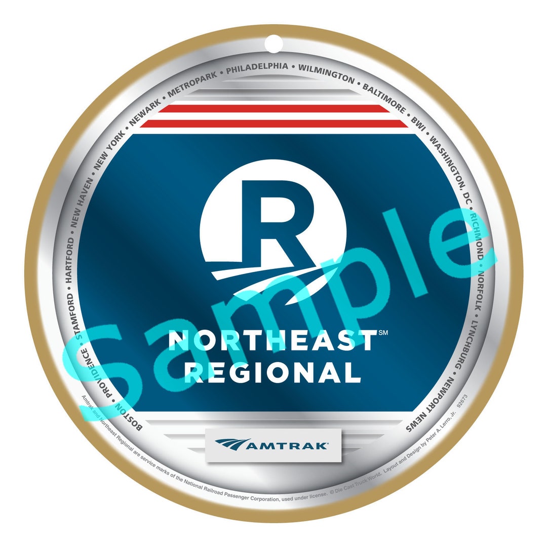 Amtrak Railroad - Northeast Regional Logo Wood Plaque / Sign - Etsy