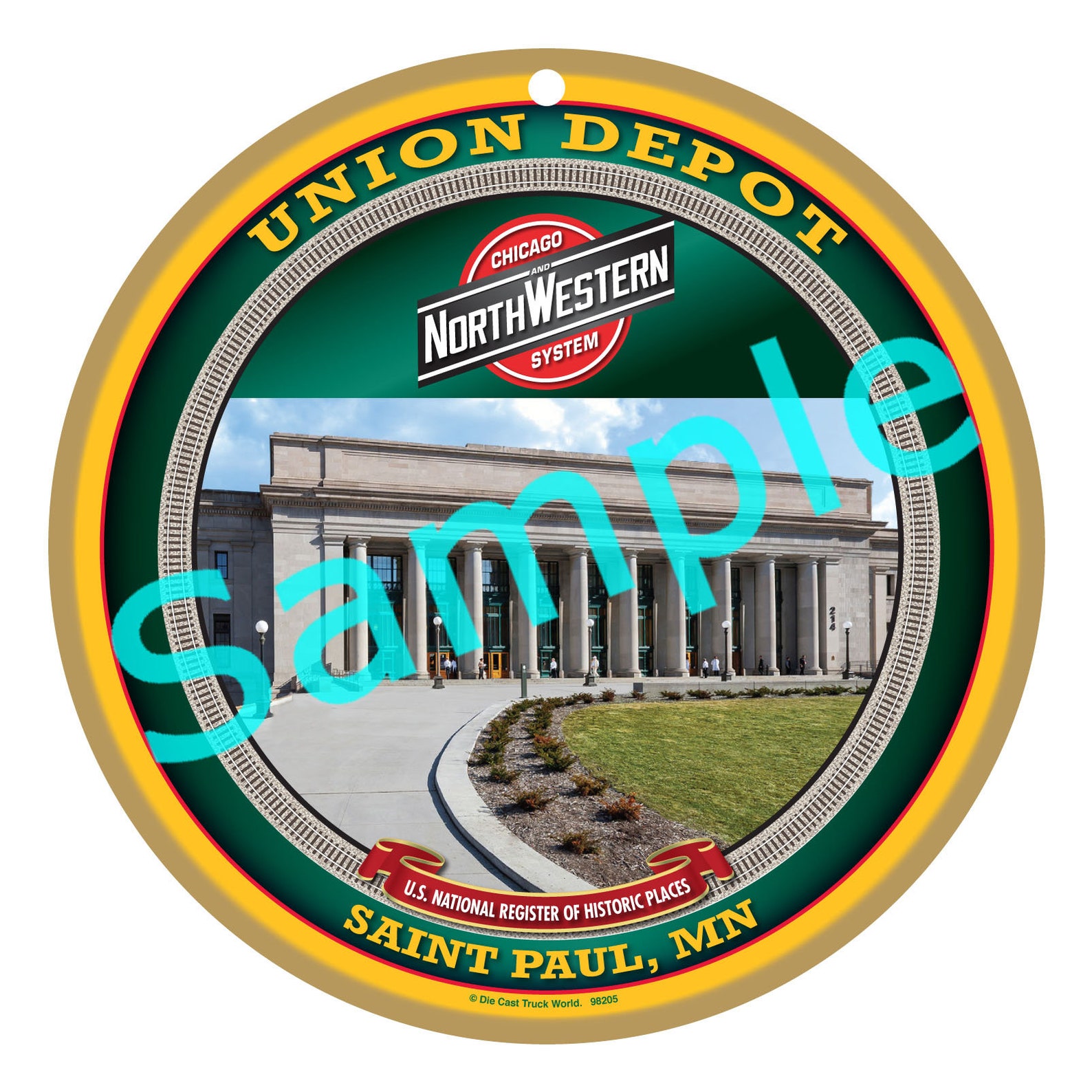 Chicago Northwestern Railroad Logo / Union Depot St. Paul, MN Wood ...