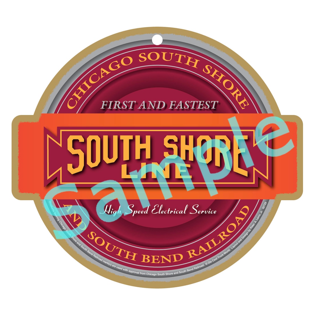 Chicago Sorth Shore & South Bend Railroad Sorth Shore Line Logo Wood ...